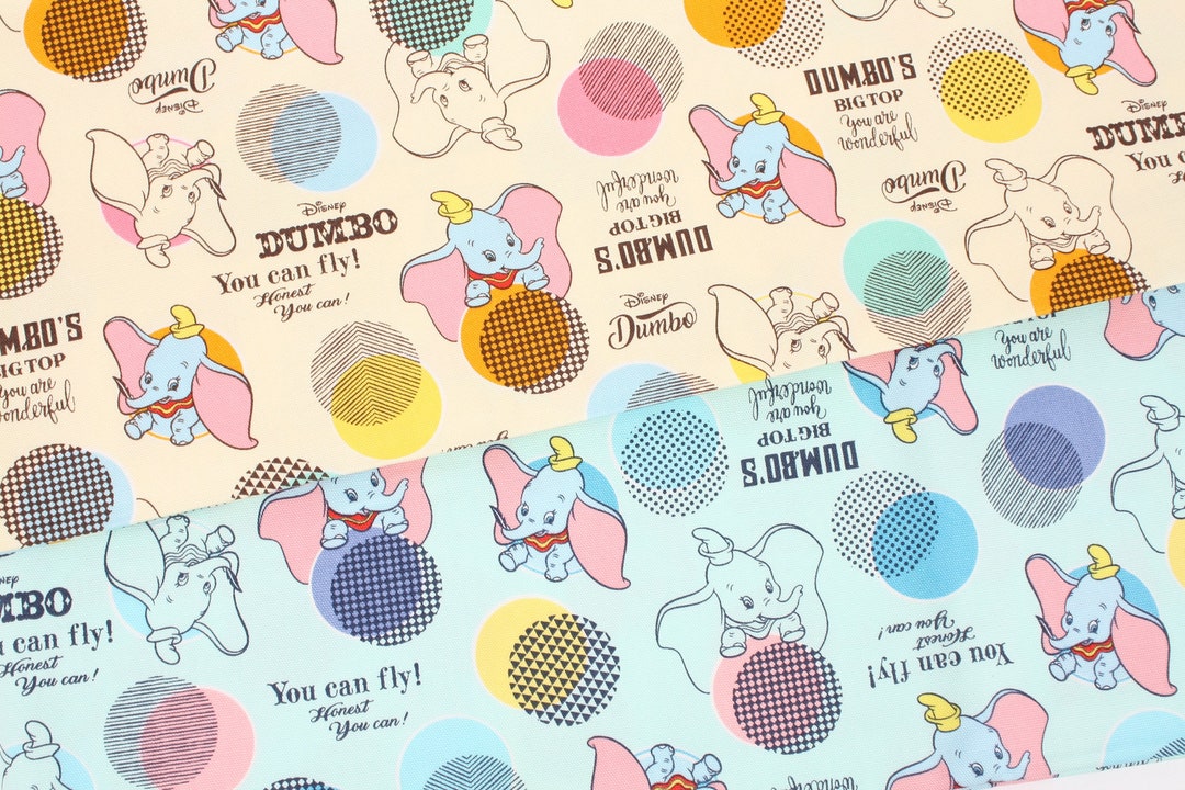 Disney Dumbo Character Oxford Fabric Kokka Printed in Japan by the Half ...