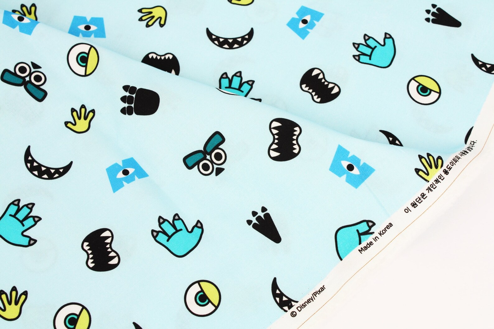 Disney&pixar Monsters Inc Licensed Fabric Printed in Korea by - Etsy