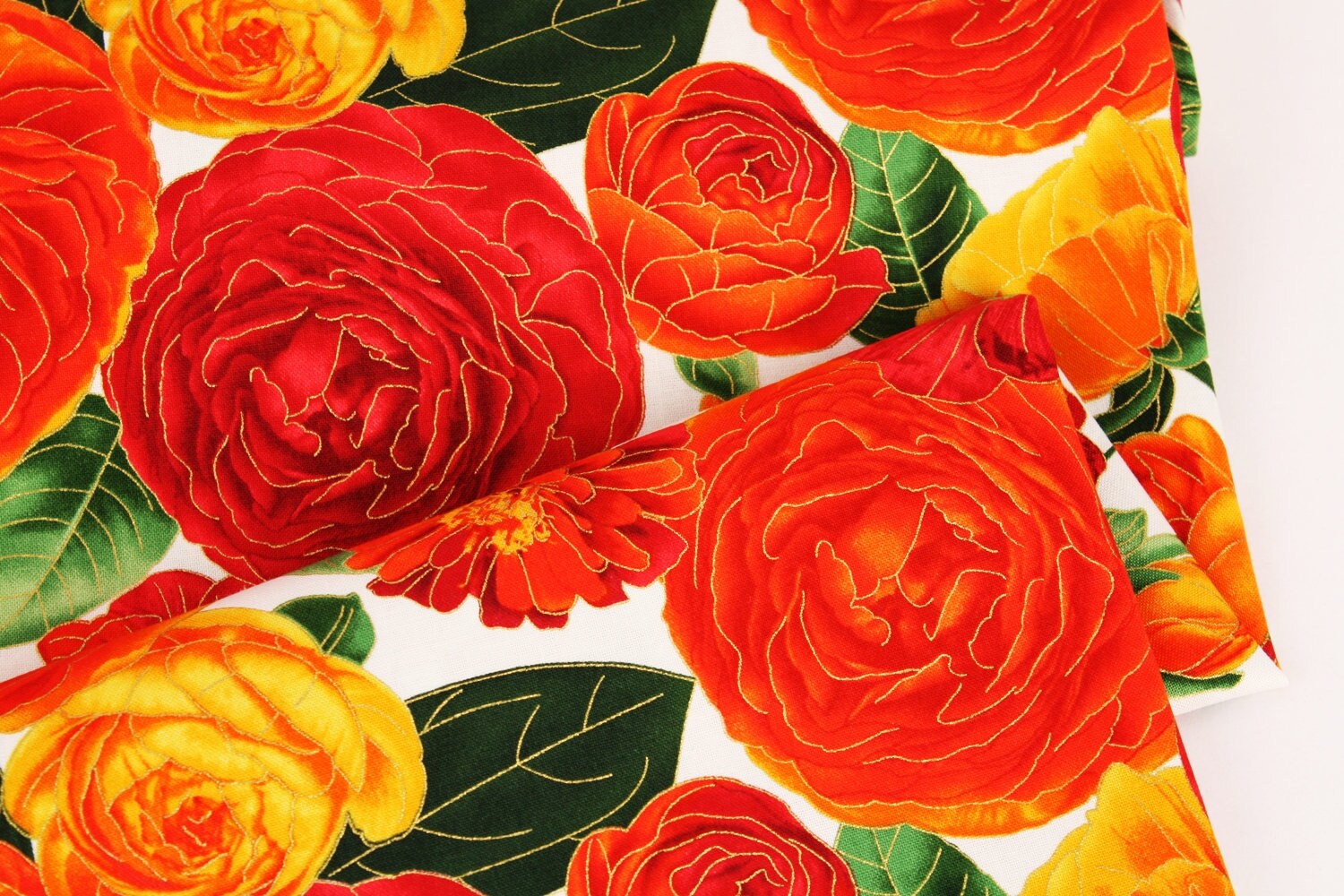 Arcadia Big Flowers Fabric by Timeless Treasures Fabrics by - Etsy