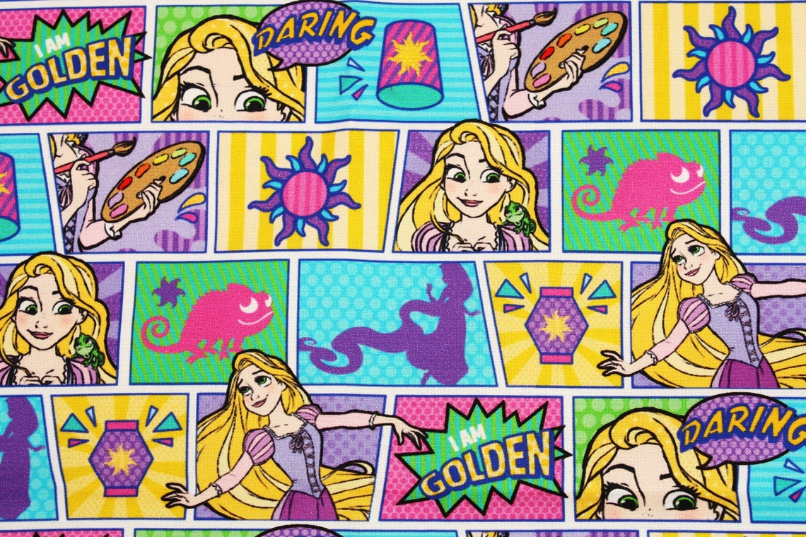 Disney Princess Rapunzel Fabric printed in Korea by the Half | Etsy