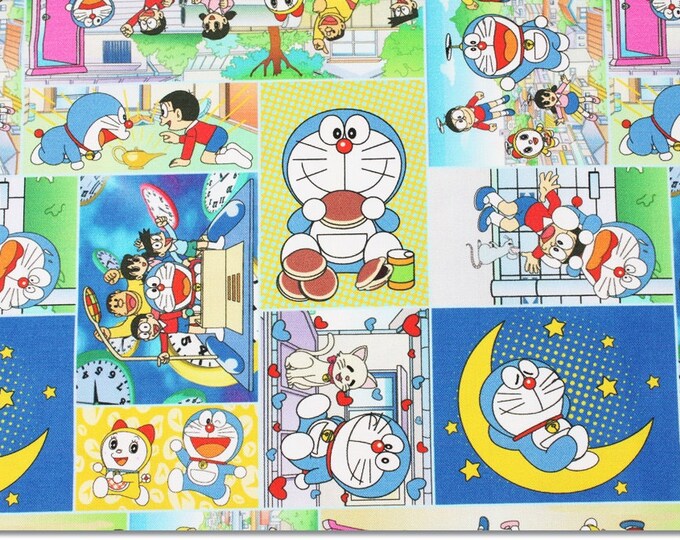 Doraemon Character Fabric Made in Korea / Half Yard - Etsy