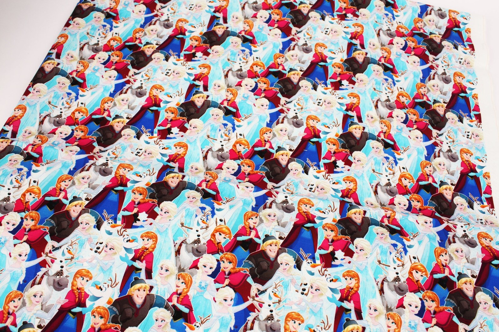 Disney Frozen Elsa Anna Olaf Kristoff Sven Fabric Printed in | Etsy