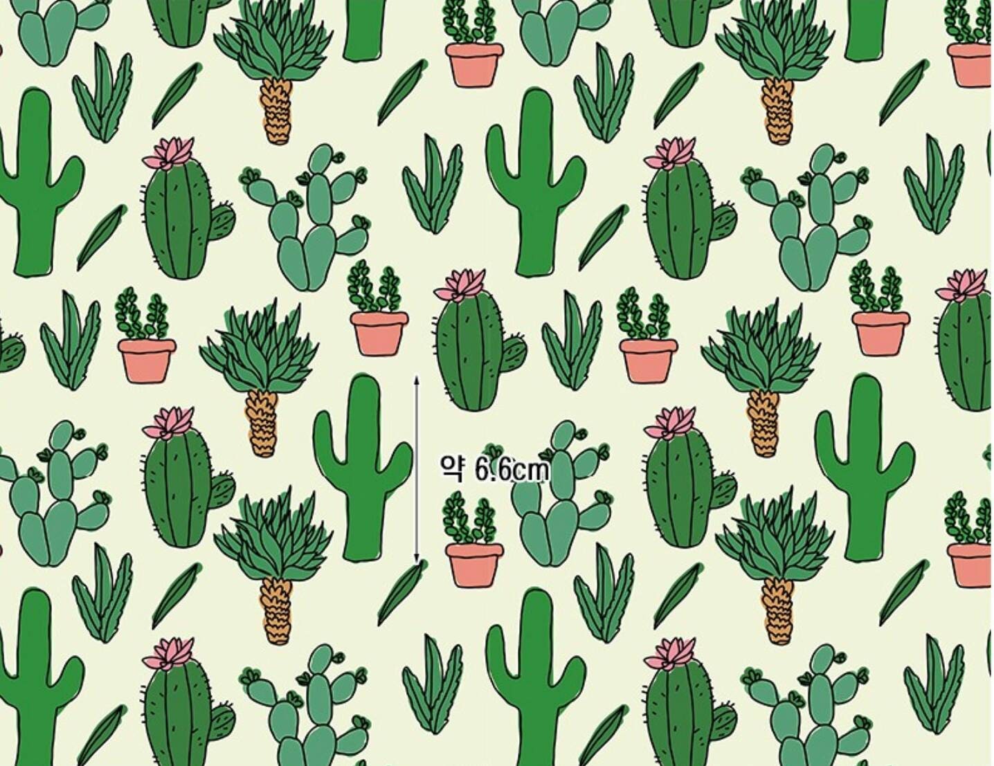 Cactus Succulent Patterned Fabric Made in Korea Half Yard | Etsy