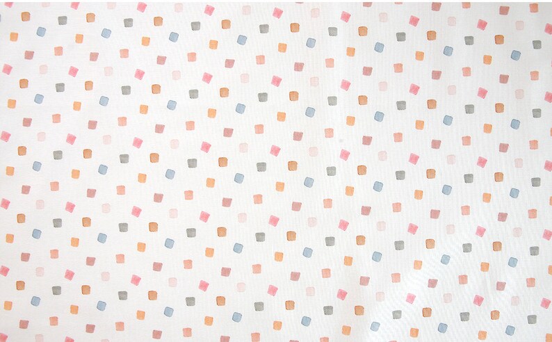 Organic 30s Mini Square Patterned Fabric Printed in Korea by - Etsy