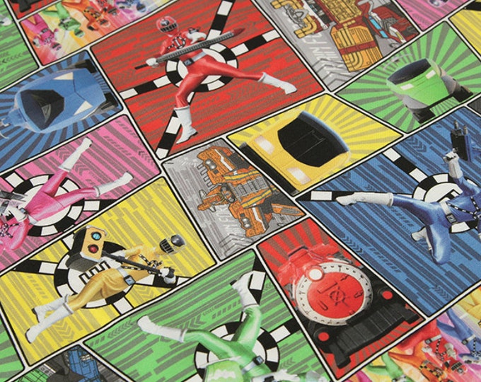 Power Rangers Dino Force Train Force Character Fabric Made - Etsy