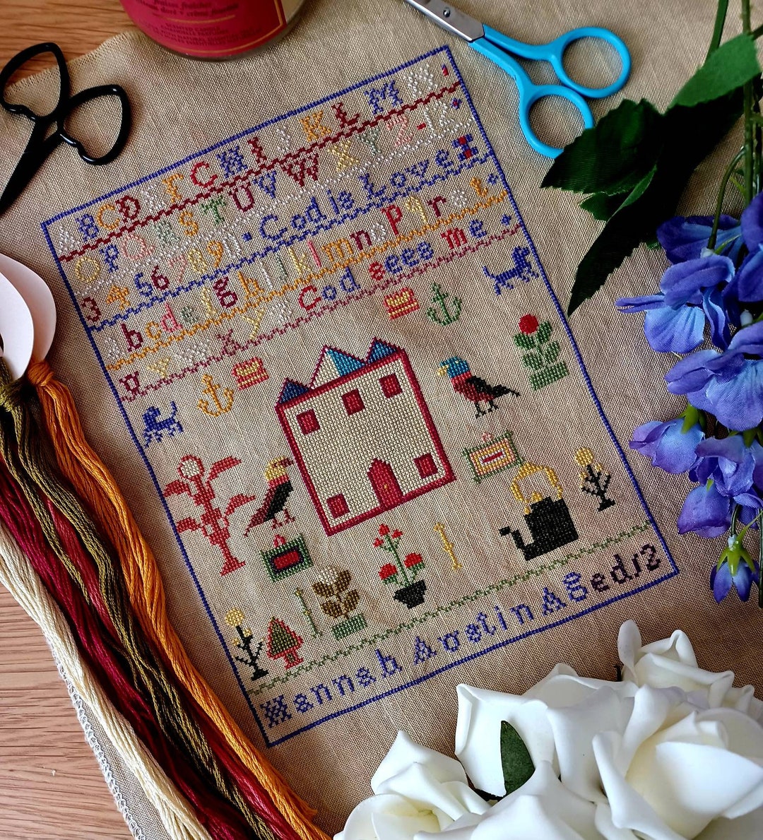 Hannah Austin, a Reproduction Sampler Chart - Etsy