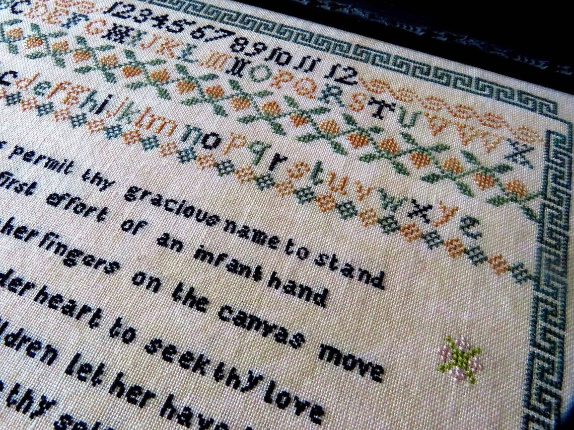 Mary Ann Cleaver 1861, a Cross Stitch Reproduction Pdf Sampler Chart - Etsy