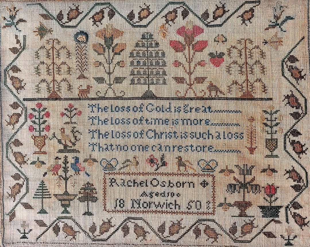 Rachel Osborne 1850, a Pdf Reproduction Sampler Chart - Etsy