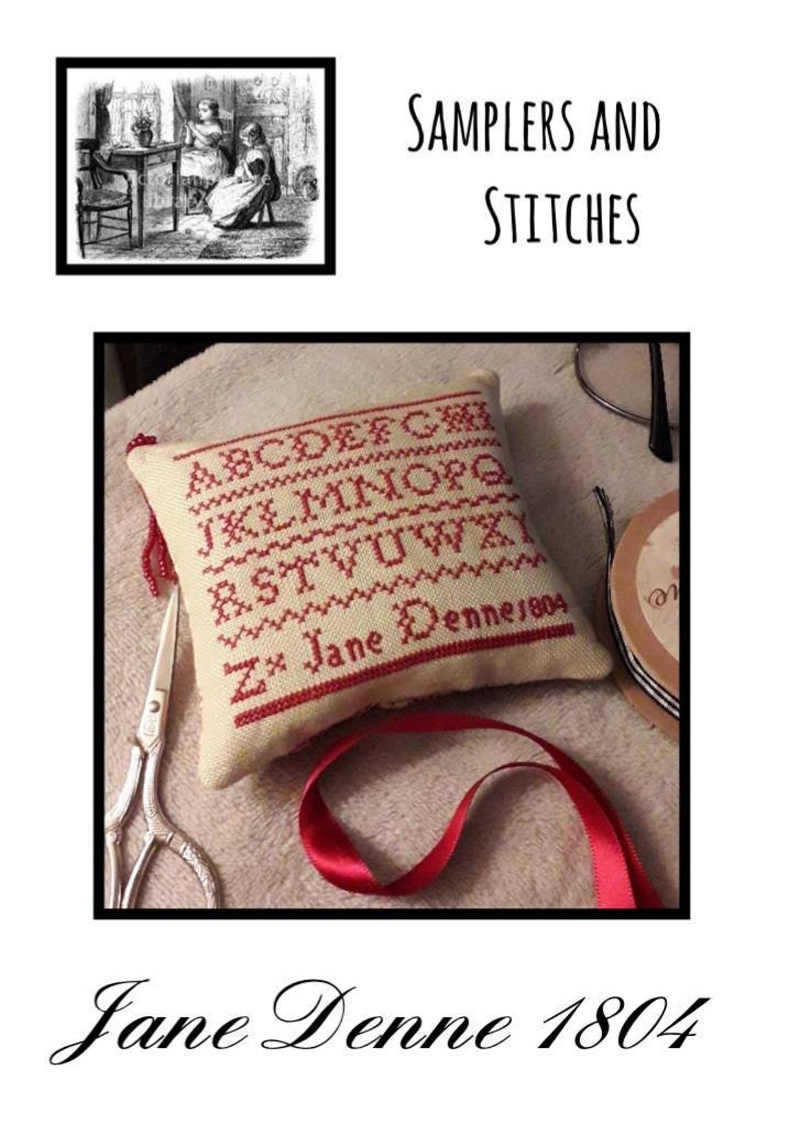 Jane Denne 1804 Cross Stitch Reproduction Sampler PDF Chart | Etsy