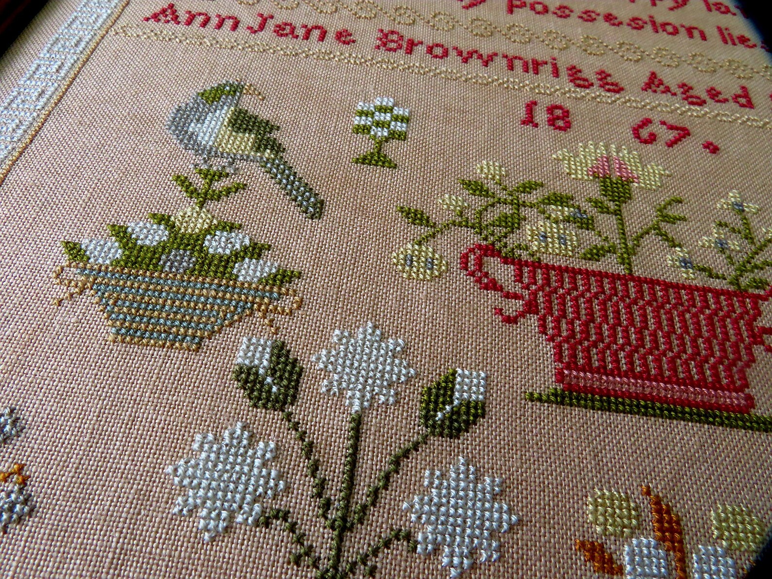 Ann Jane Brownrigg 1867, a Cross Stitch Reproduction Sampler - Etsy