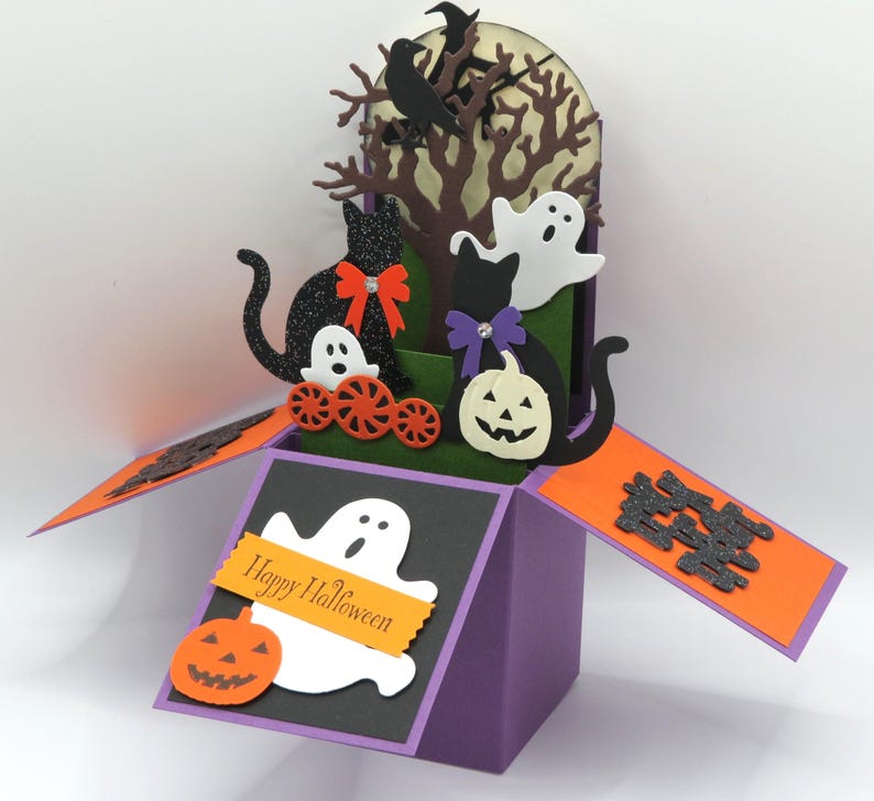 Happy Halloween Pop up Card, Trick or Treat Handmade Halloween Card ...