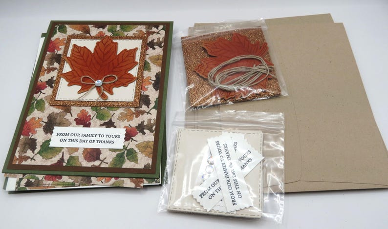 Handmade Thanksgiving Card Kit 6 Cards, Fall or Thanksgiving, Fall ...