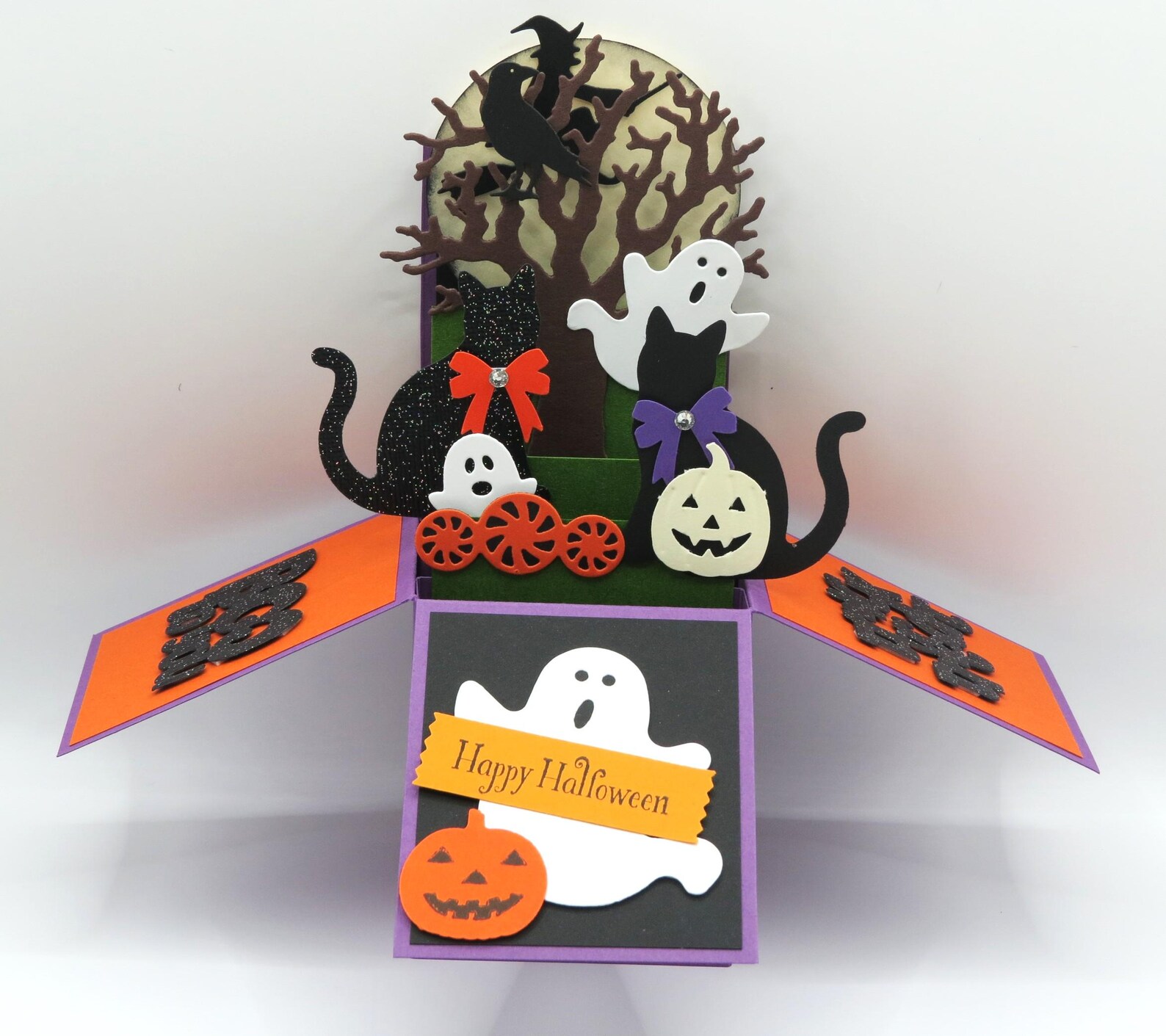 Happy Halloween Pop up Card, Trick or Treat Handmade Halloween Card ...