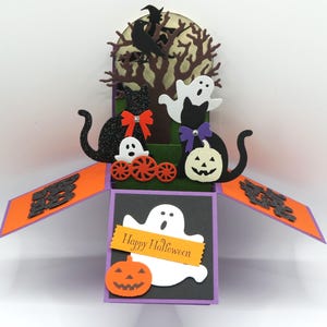 Happy Halloween Pop up Card, Trick or Treat Handmade Halloween Card ...