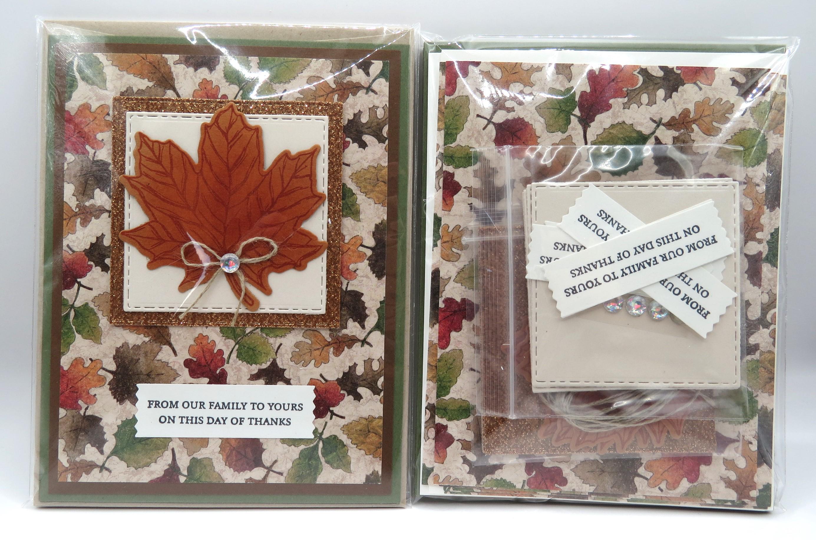Handmade Thanksgiving Card Kit 6 Cards, Fall or Thanksgiving, Fall ...