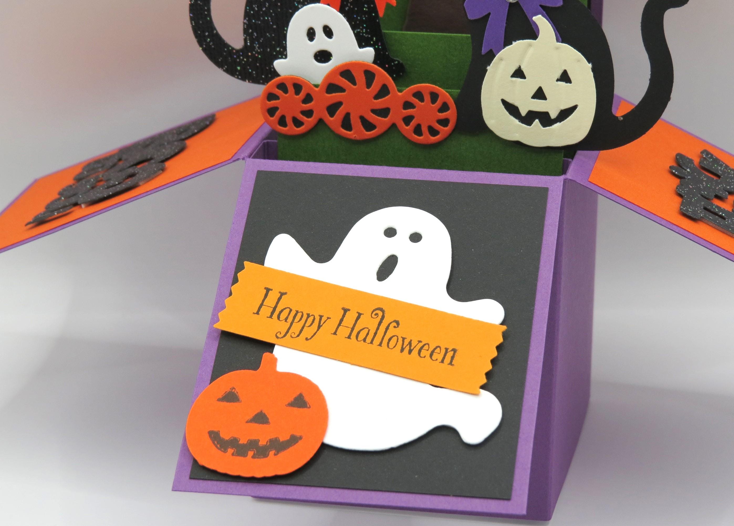 Happy Halloween Pop up Card, Trick or Treat Handmade Halloween Card ...