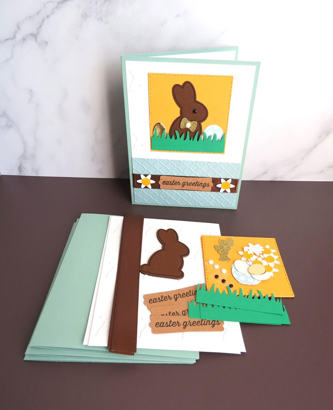Handmade Easter Card Kit (4 Cards), Easter Greetings, Happy Easter ...