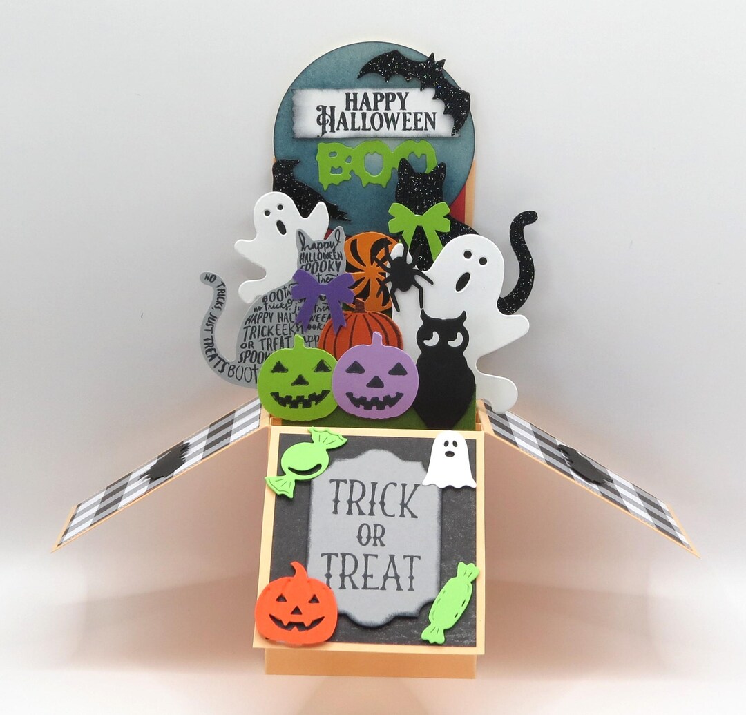 Happy Halloween Pop up Card, Trick or Treat Pop up Card, Handmade ...