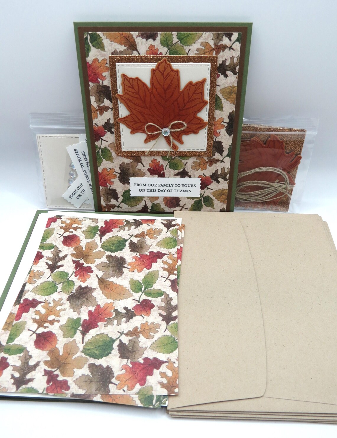Handmade Thanksgiving Card Kit 6 Cards, Fall or Thanksgiving, Fall ...