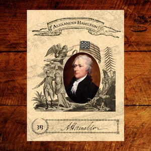 Alexander Hamilton Heritage Trading Card | 2.75" X 3.75" American ...