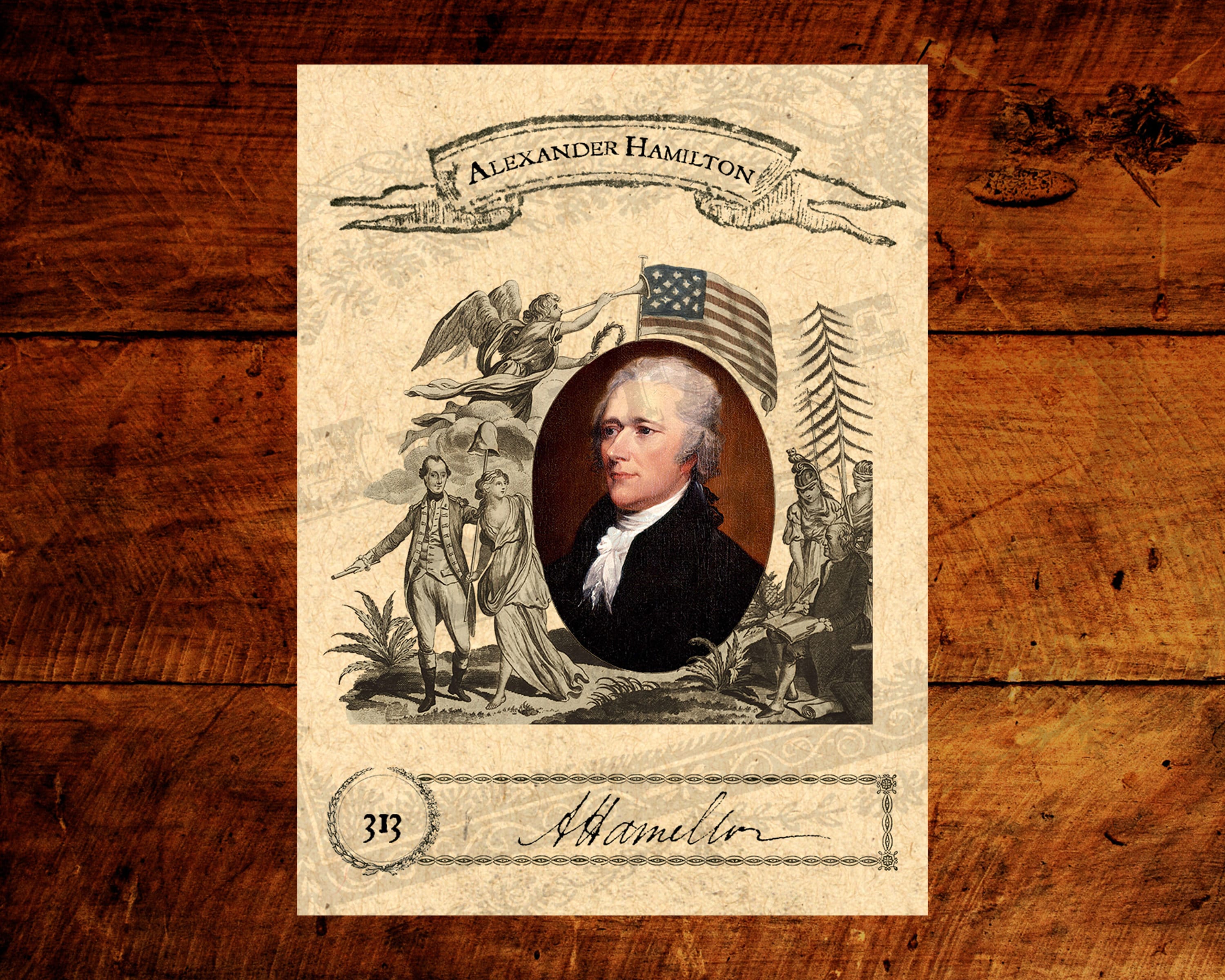 Alexander Hamilton Heritage Trading Card | 2.75" X 3.75" American ...