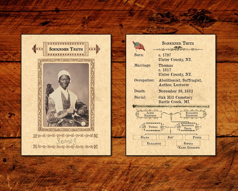 Harriet Tubman, Frederick Douglass Heritage Card 2.75 X 3.75 African ...