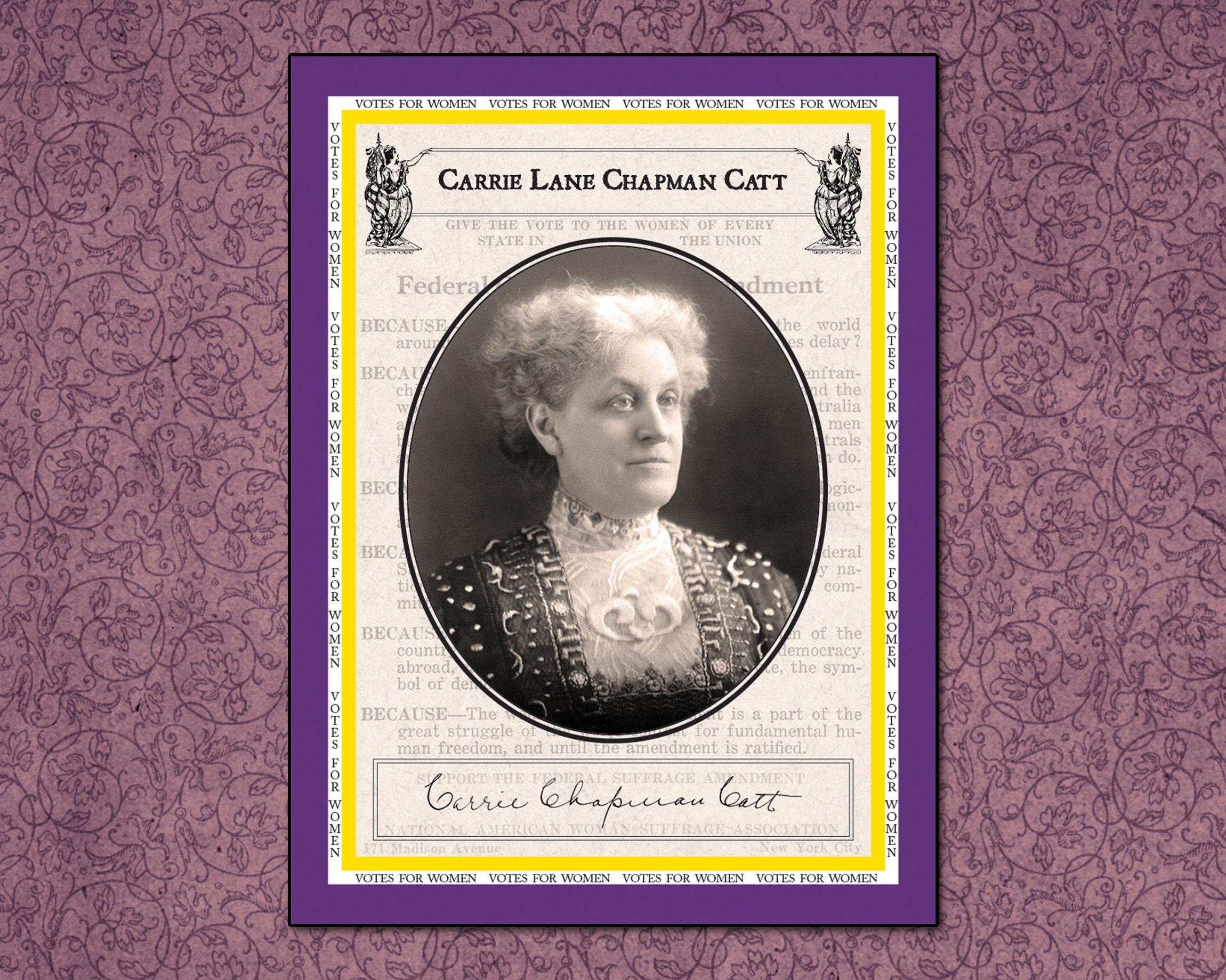 Carrie Chapman Catt Heritage Trading Card Suffrage Movement Suffragist ...