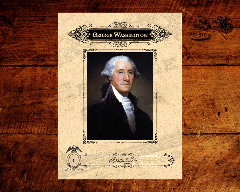 George Washington Heritage Trading Card 2.75" X 3.75" | American ...
