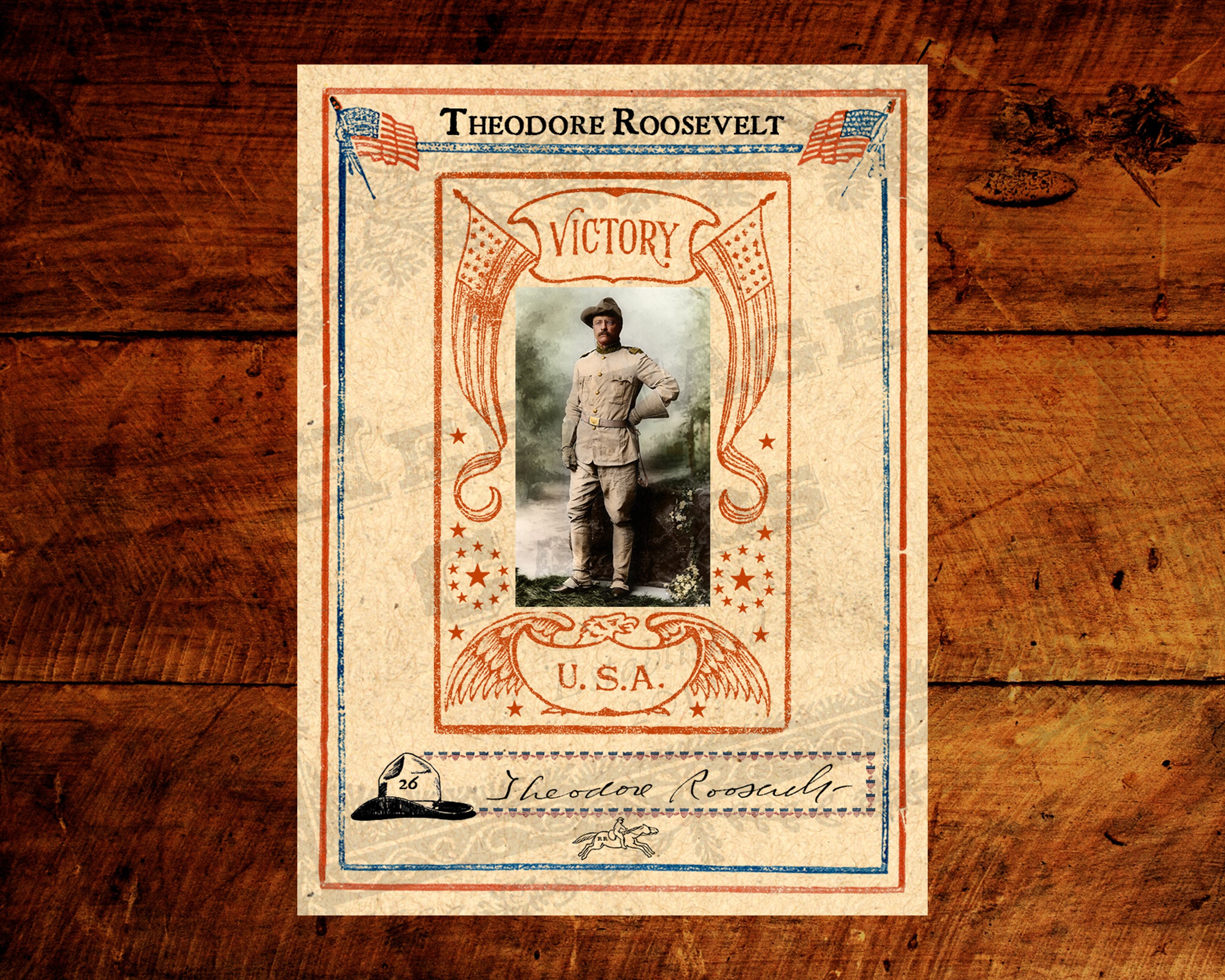 Teddy Roosevelt Heritage Trading Card 2.75"x3.75" | American Presidents ...