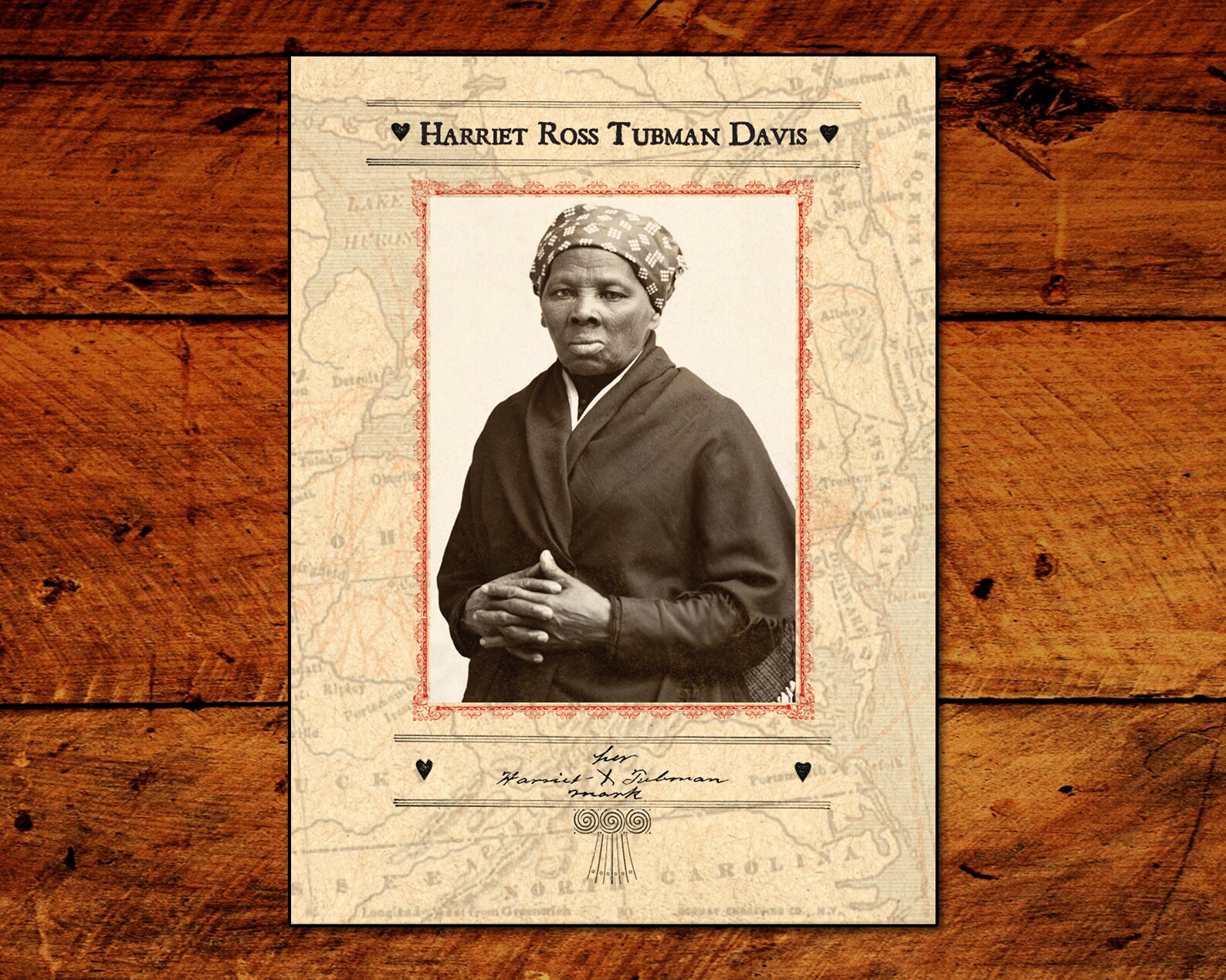 Harriet Tubman, Frederick Douglass Heritage Card 2.75 X 3.75 African ...