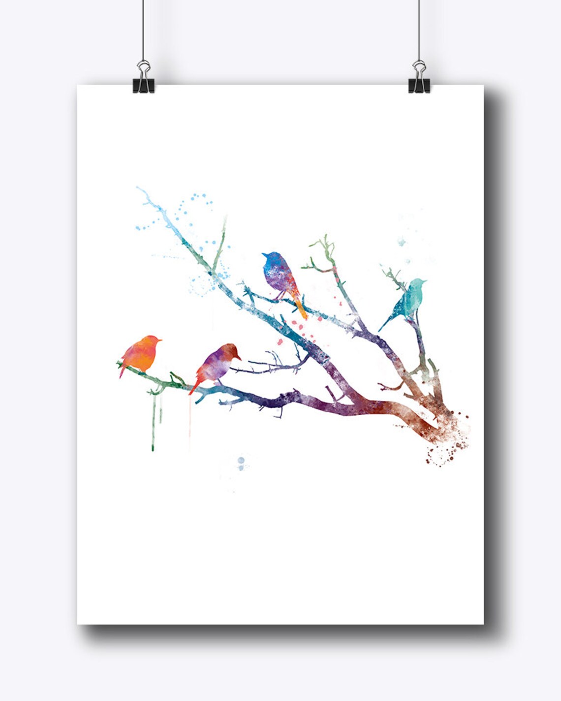 Bird Painting Bird Art Bird Watercolor Poster Print Bird on | Etsy