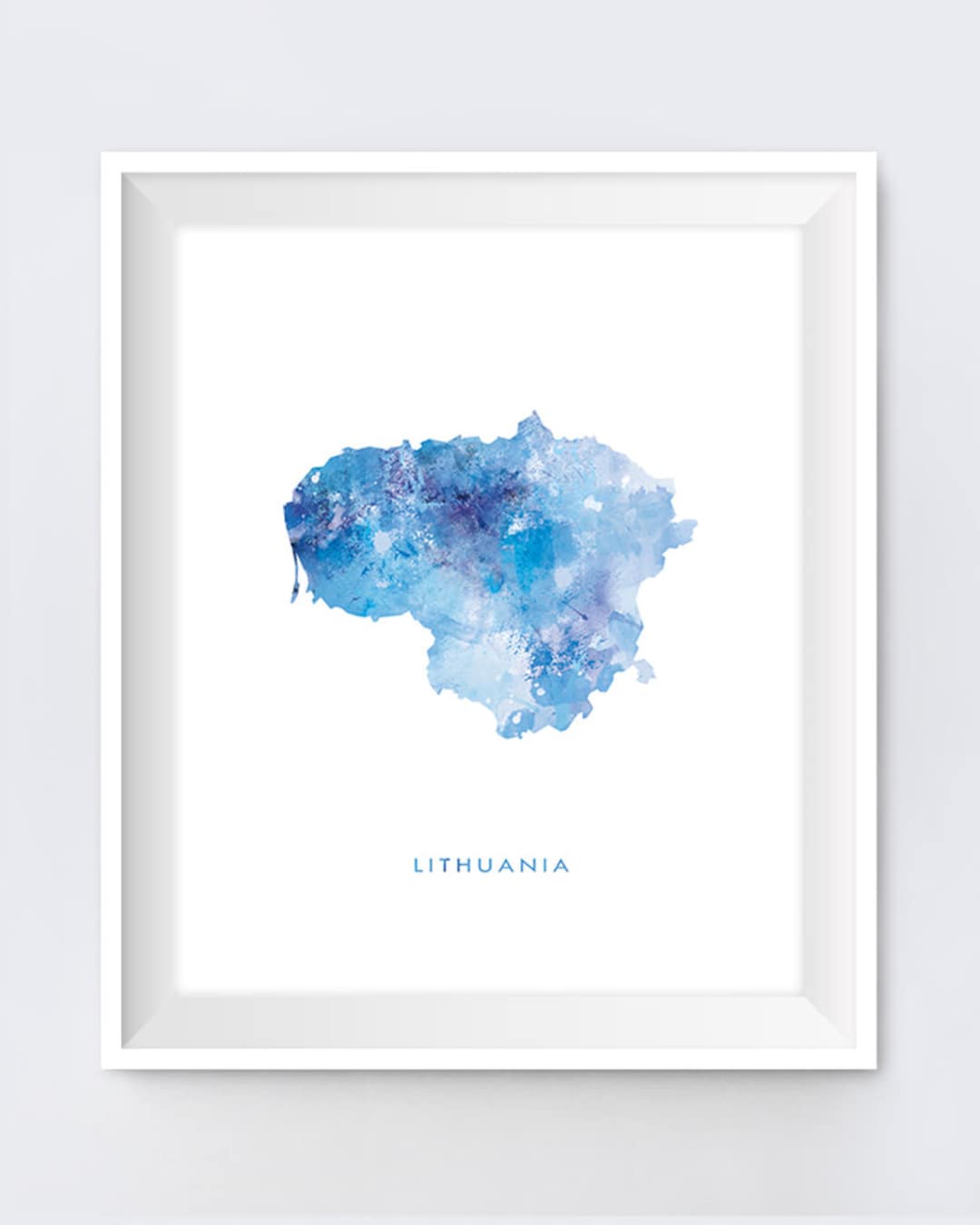 Lithuania Watercolor Map Print Vilnius Print, Lithuania Poster Travel ...