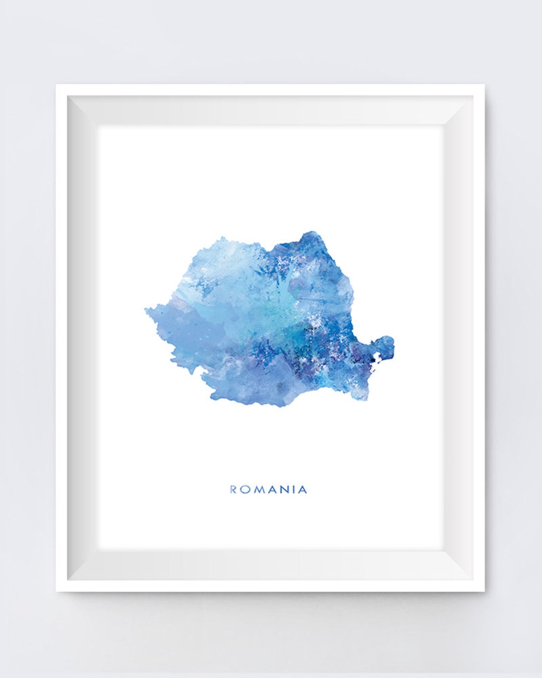 Romania Map Print Watercolor Romania Poster Home Office Room Decor ...