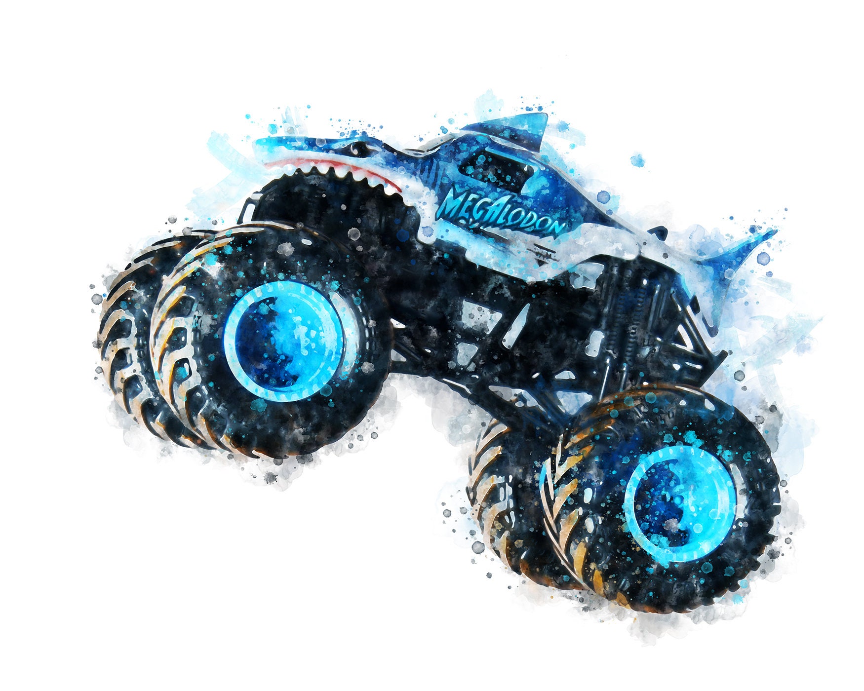 Megalodon Poster Art - Etsy