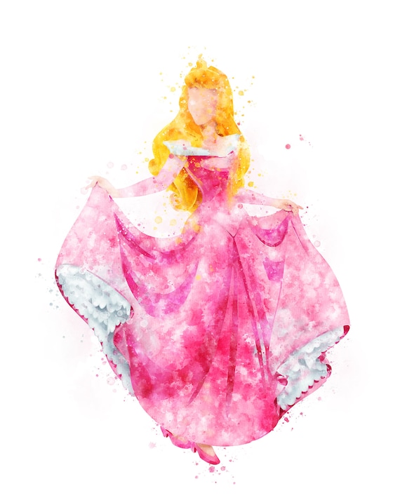 Watercolor Painting Art & Collectibles Sleeping Princess Watercolor ...