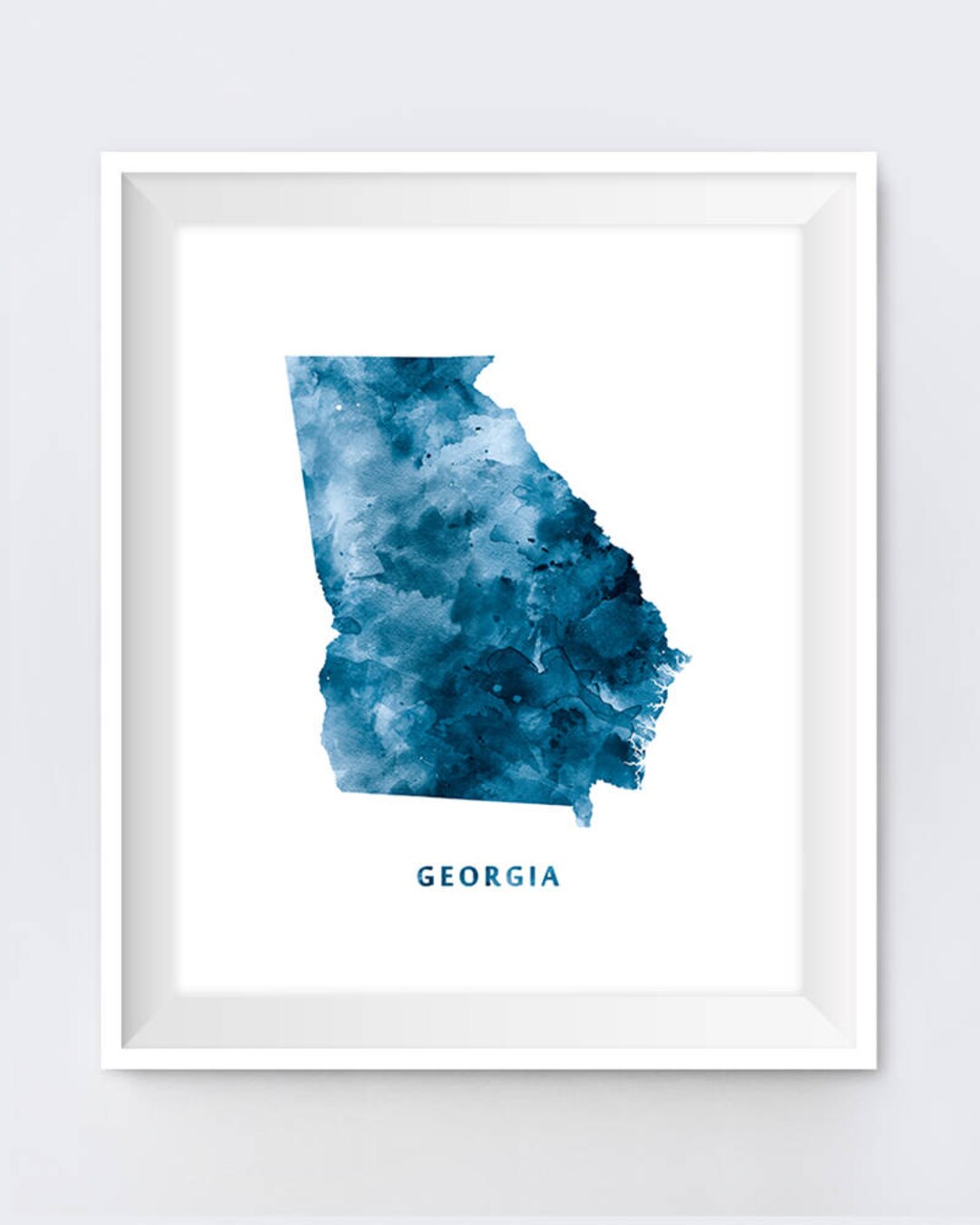 Georgia Map, Art Print, Atlanta Print, USA, Poster, Watercolor, Modern ...