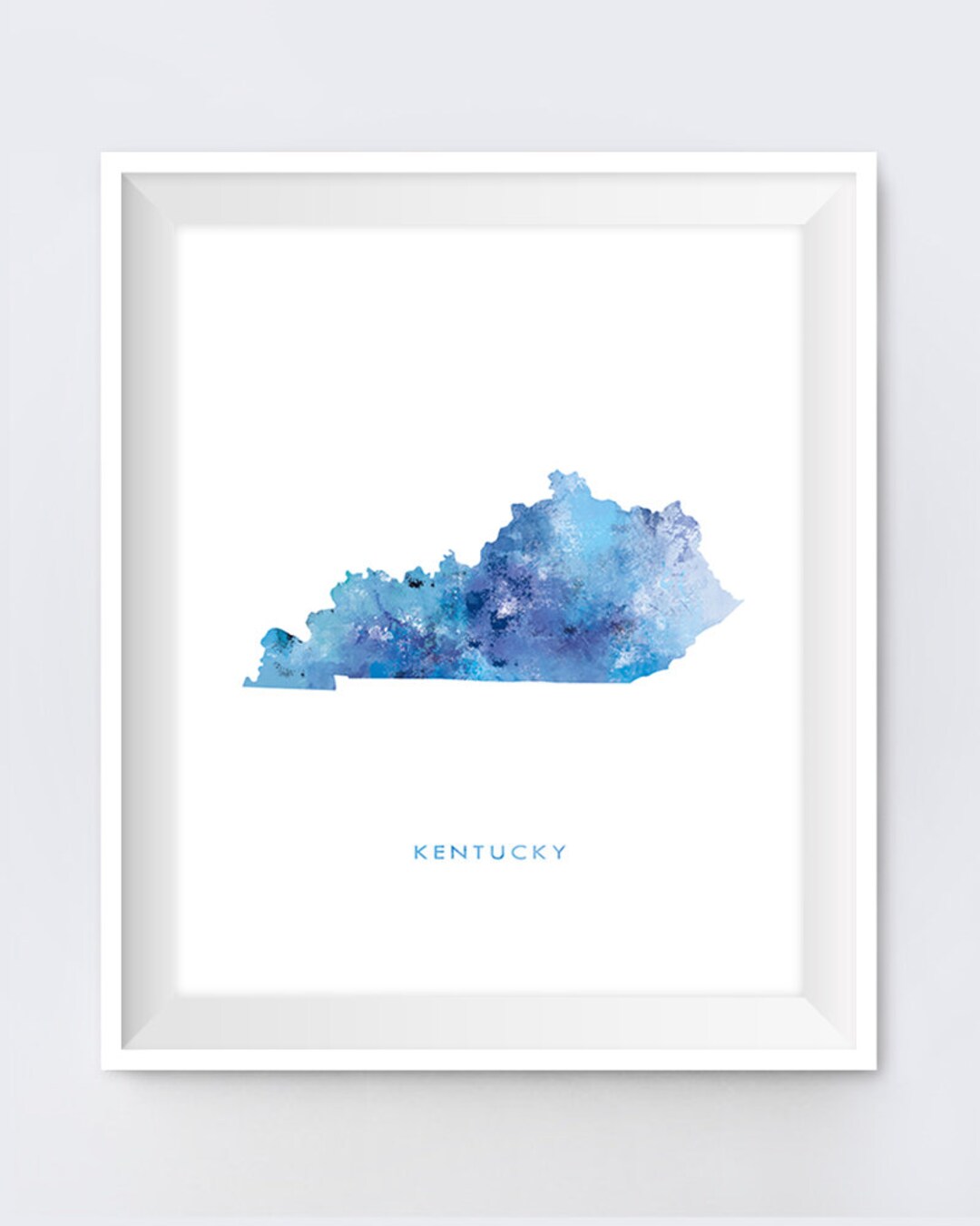 Kentucky Map Print, Watercolor, Kentucky Poster, Home Office Decor, Art ...