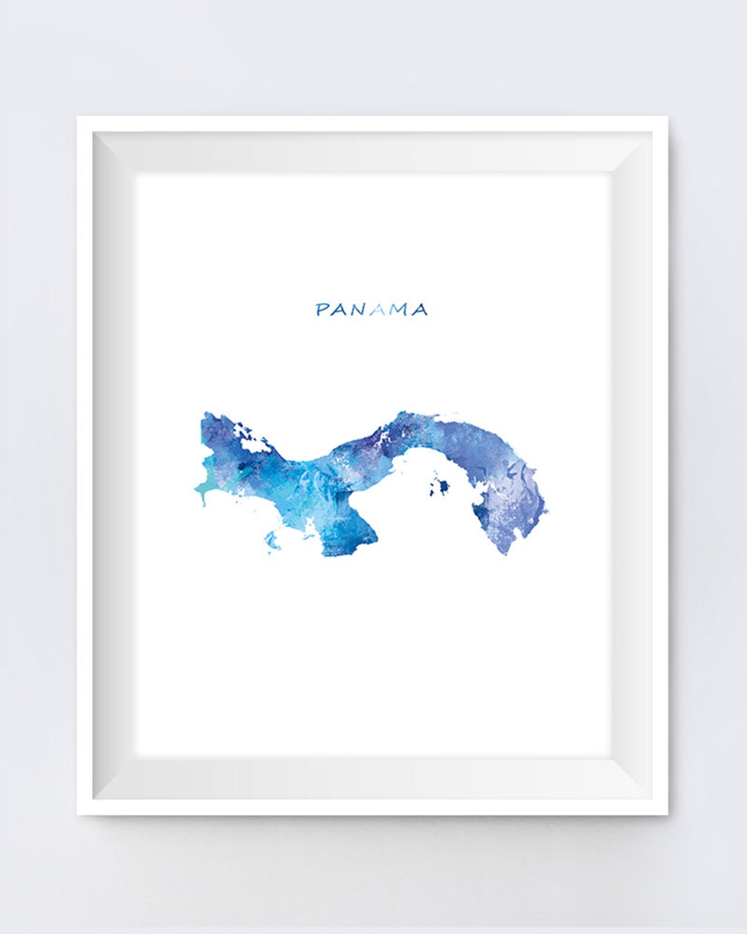 Panama Map Print, Watercolor Panama Poster, Home Office Room Decor ...