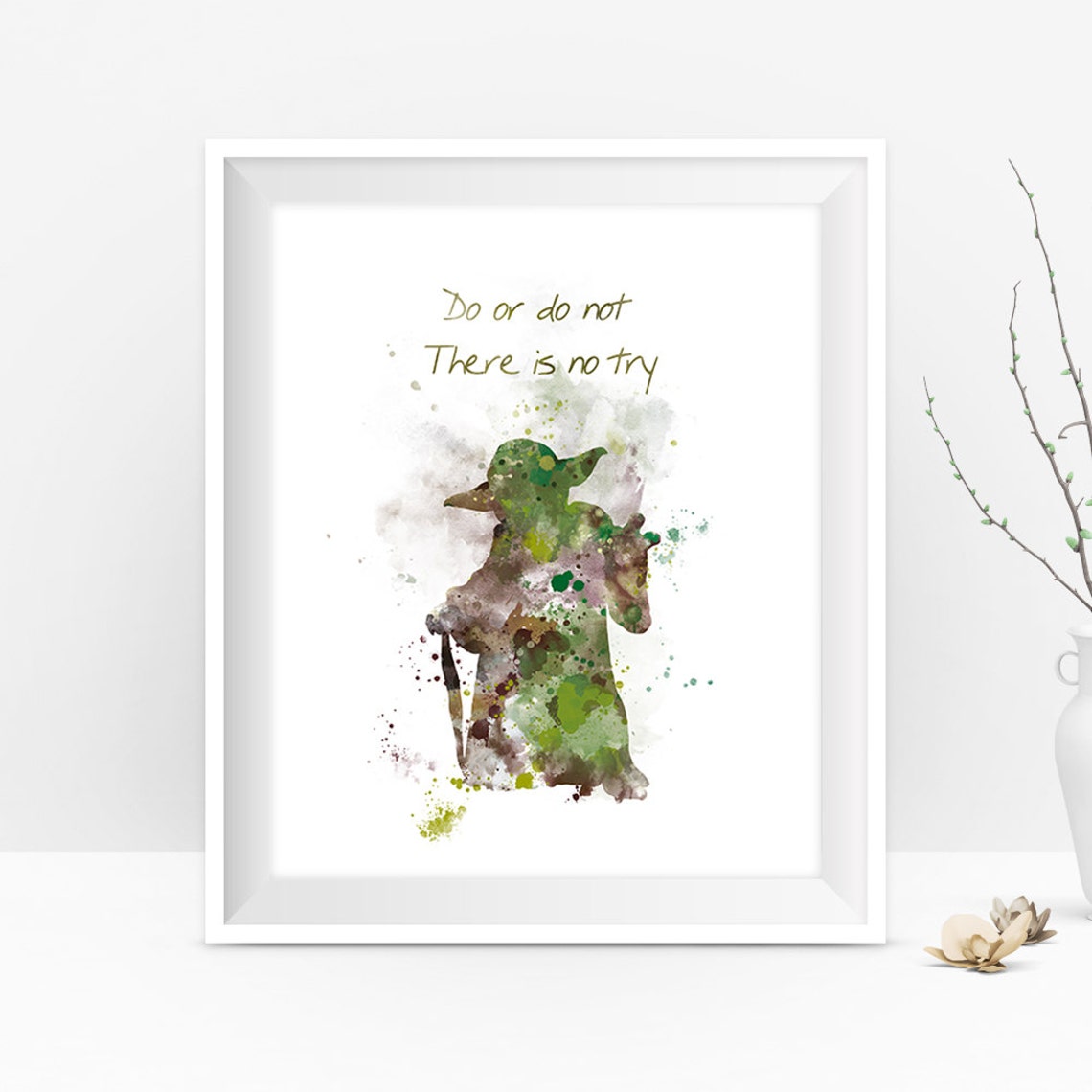 Yoda Art Print Yoda Quote Do or Do Not Star Wars Movie Poster Star Wars ...