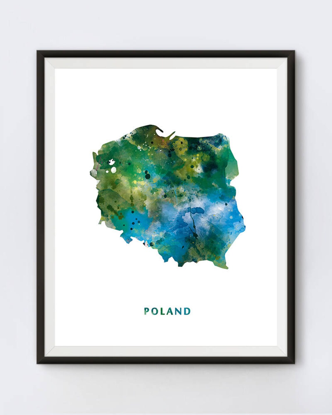 Poland Map Art Print Polska Warsaw Poland Poster Home - Etsy