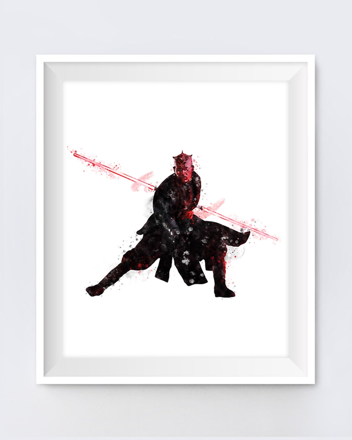 Darth Maul Print Watercolor Star Wars Poster Darth Maul Star | Etsy