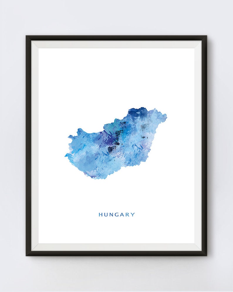 Hungary Map Budapest Print Hungary Poster Travel Poster | Etsy