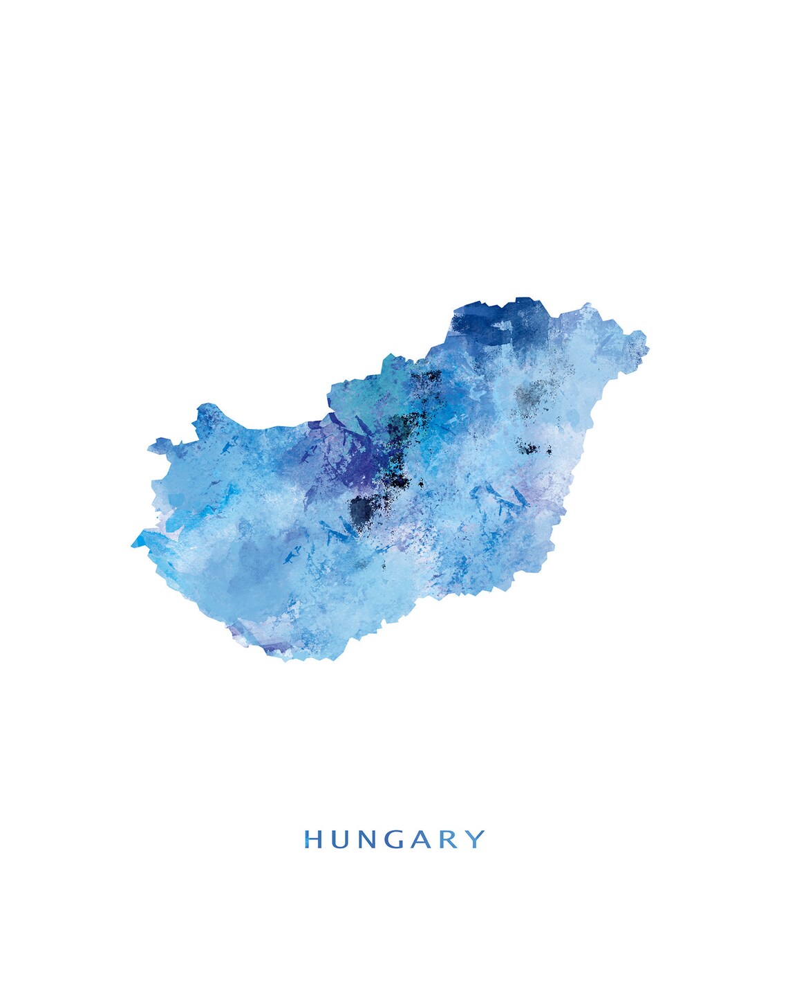 Hungary Map Budapest Print Hungary Poster Travel Poster | Etsy