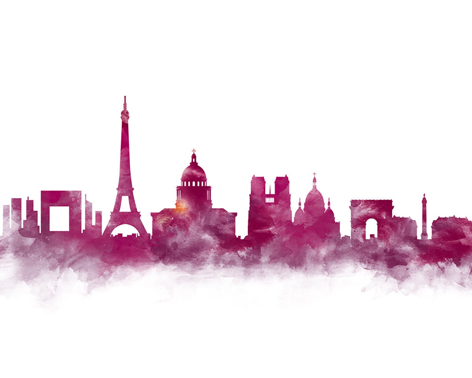 Paris Print Paris Skyline Art Print France City Wall Art - Etsy