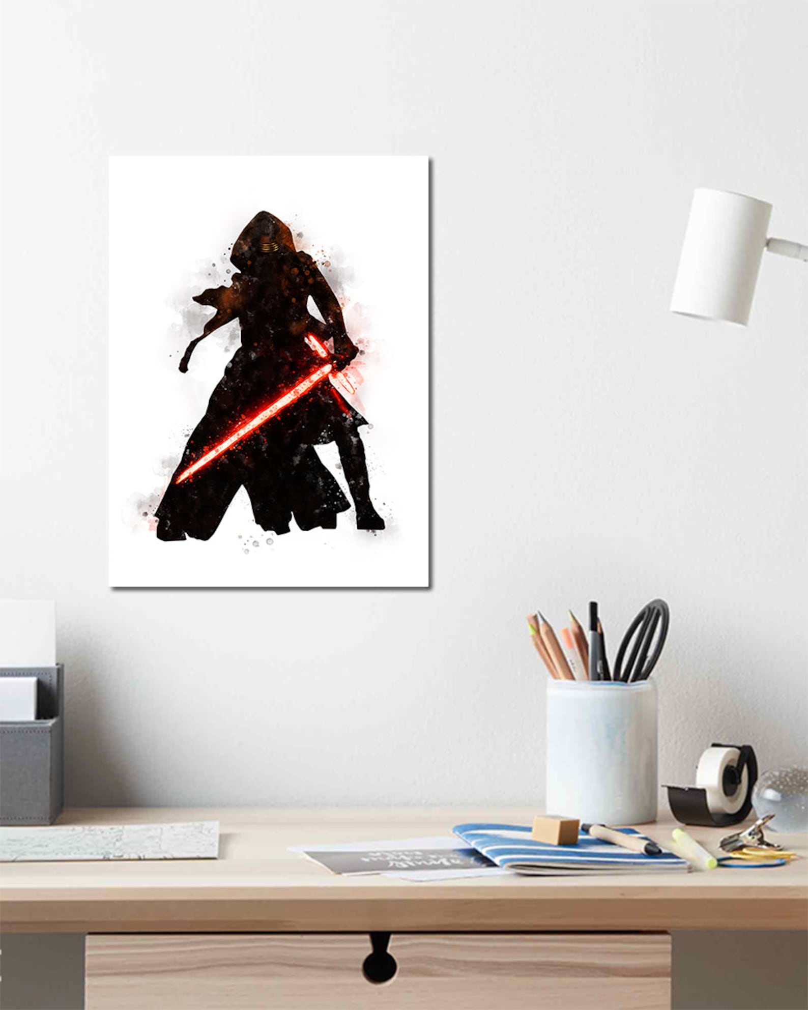 Kylo Ren Print Watercolor Star Wars Art Printable Movie Poster | Etsy
