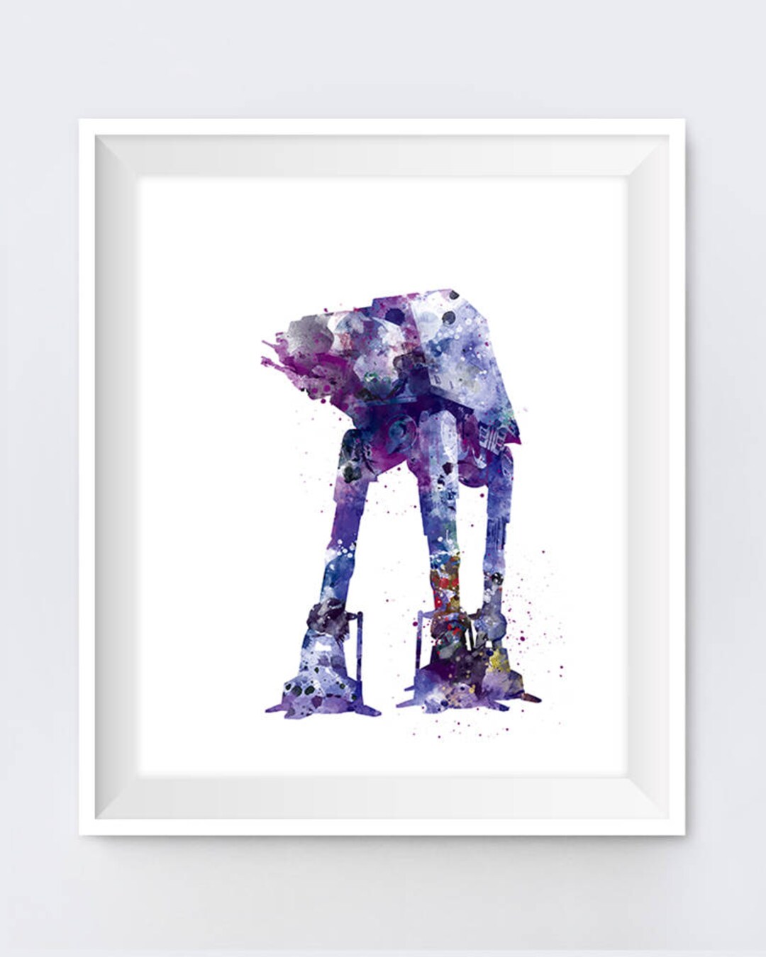 At-at Walker Print, Illustration, Imperial Walker, Star Wars Decor ...