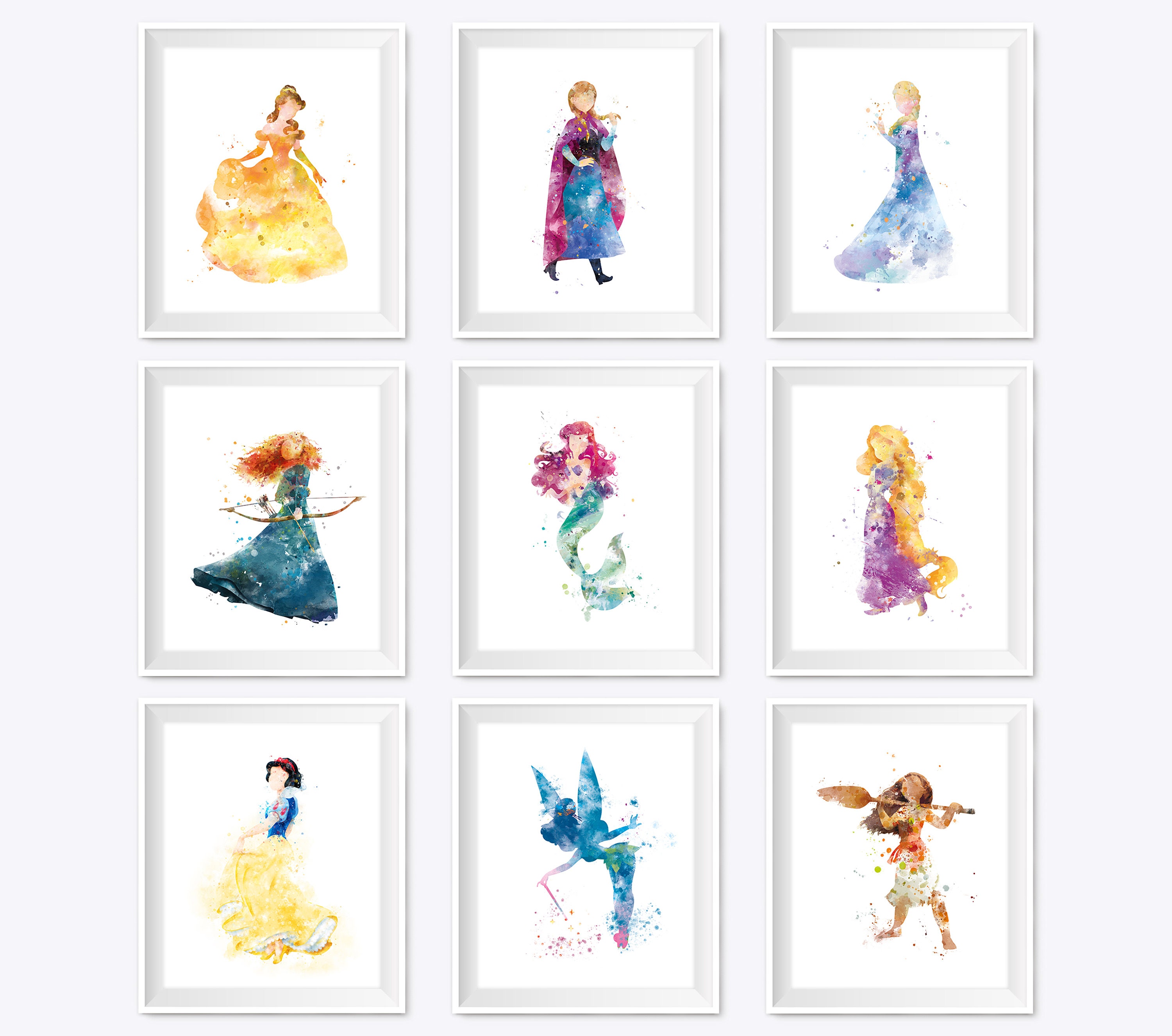 Art & Collectibles Watercolor ORIGINAL WATERCOLOR Princess Lingerie ...