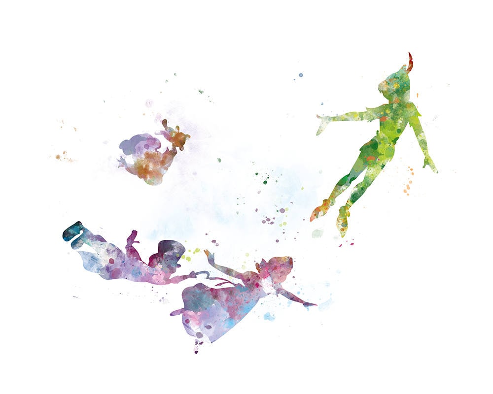 Peter Pan Drawing Flying