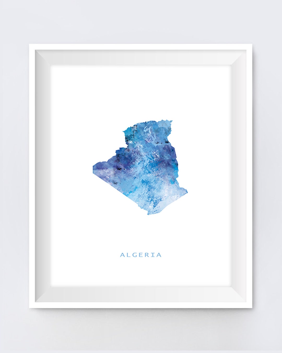 Algeria Map Print, Watercolor Algeria Poster, Home Office Room Decor ...