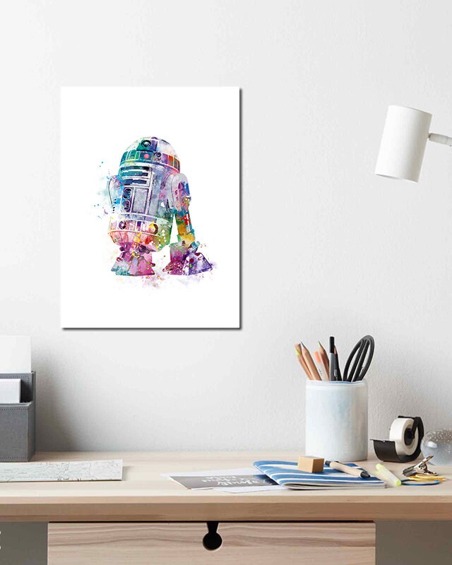 R2D2 Watercolor Art Print R2D2 Poster Star Wars Print Movie - Etsy Canada